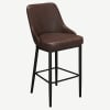 Bistro Style Silver Metal Backless Bar Stool