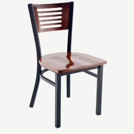 Interchangeable Back Metal Chair with 5 Slats