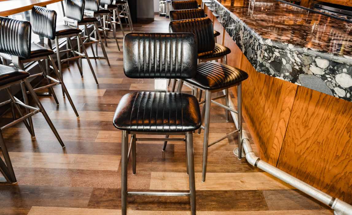 Ethan Metal Bar Stool in Clear Coat